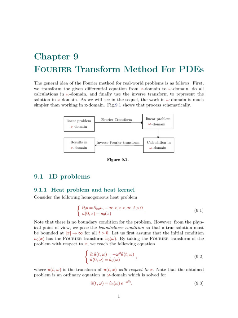 Fourier Transform for PDE Solutions | PDF | Partial Differential ...