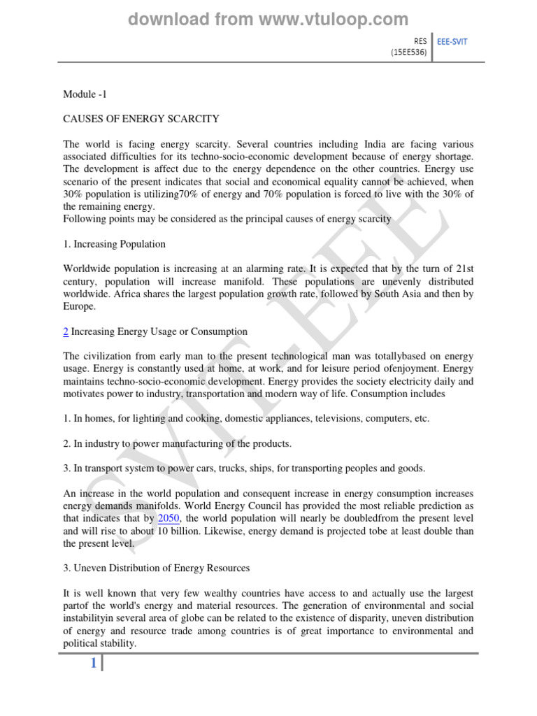 RES(Module 1) | PDF | Photovoltaics | Renewable Energy