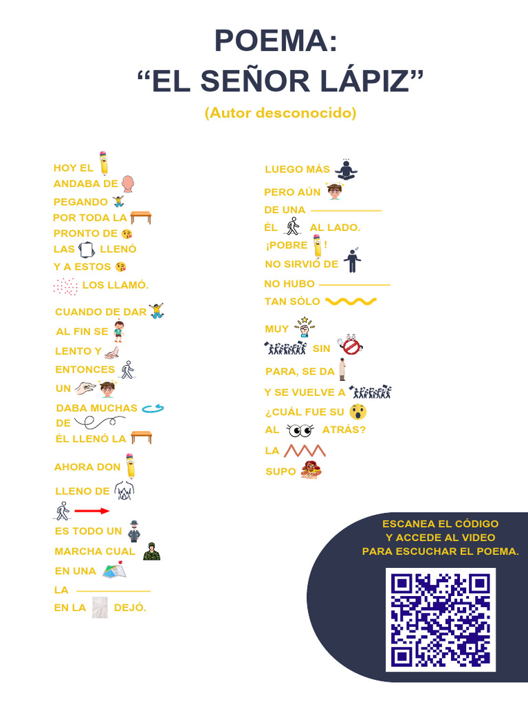 POEMA "EL SEÑOR LÁPIZ" (Autor Desconocido) | PDF