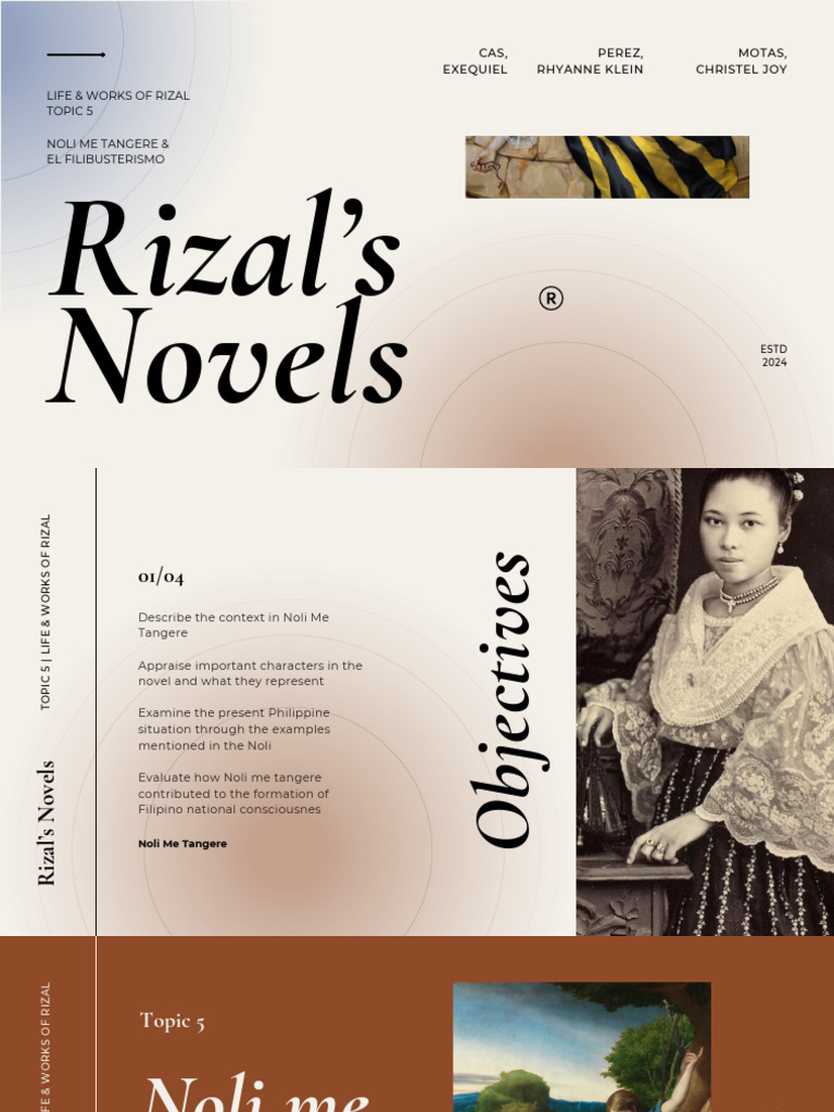 TOPIC 5 Rizal's Novels | PDF | Philippines