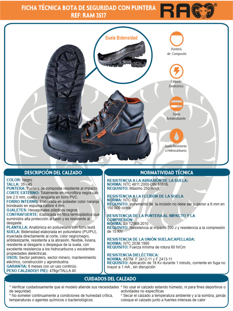 Bota Ram | Descargar gratis PDF | Calzado | Materiales