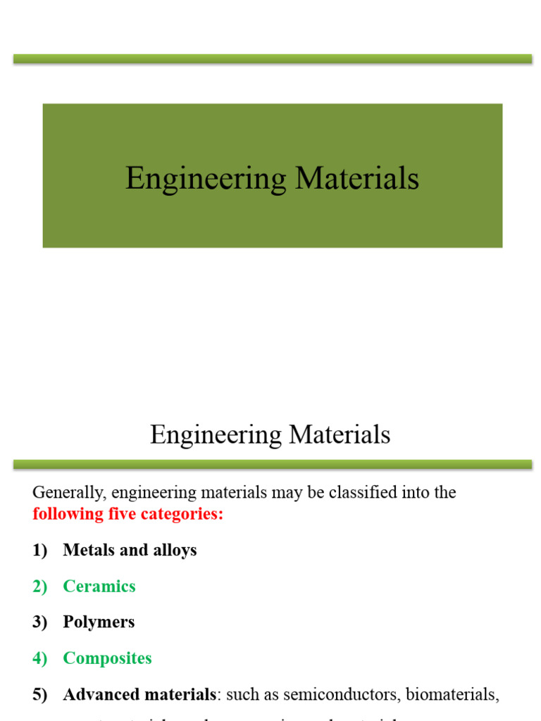 7 Engineering Materials | PDF | Composite Material | Steel