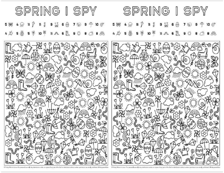 SPRING 1 ENCUENTRA LOS OBJETOS DE PRIMAVERA | PDF