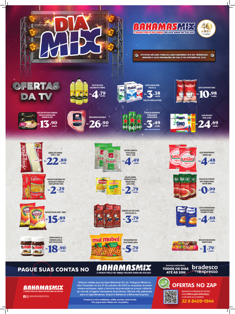 Encarte Dia Mix Bahamas Mix Triângulo Mineiro - 27-10 | PDF | Alimentos ...