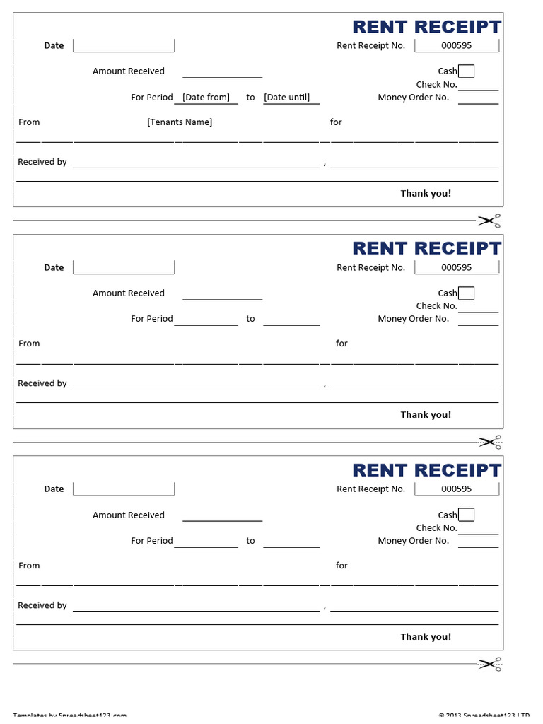 Rent Receipt | Download Free PDF | Landlord | Receipt