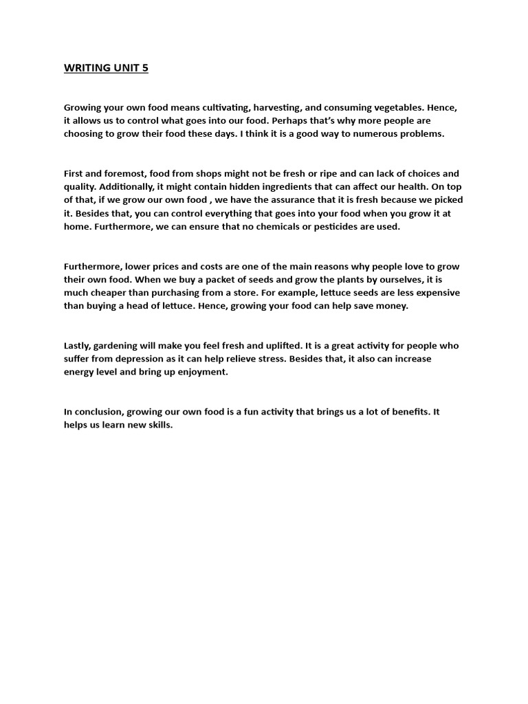 Writing Unit 5 Pdf