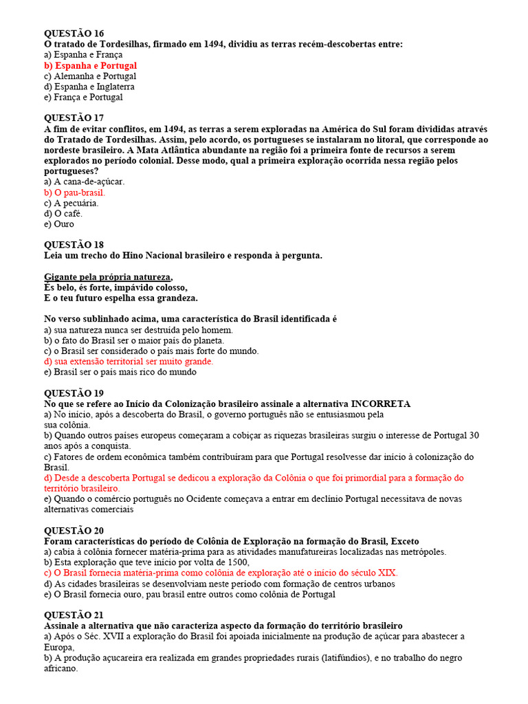 Simulado 1 Ano | PDF | Brasil | Pobreza