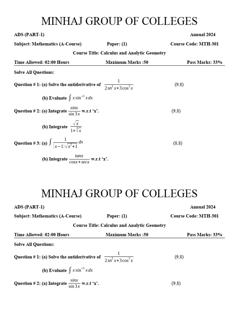 Ads Math Pdf Integral Analysis