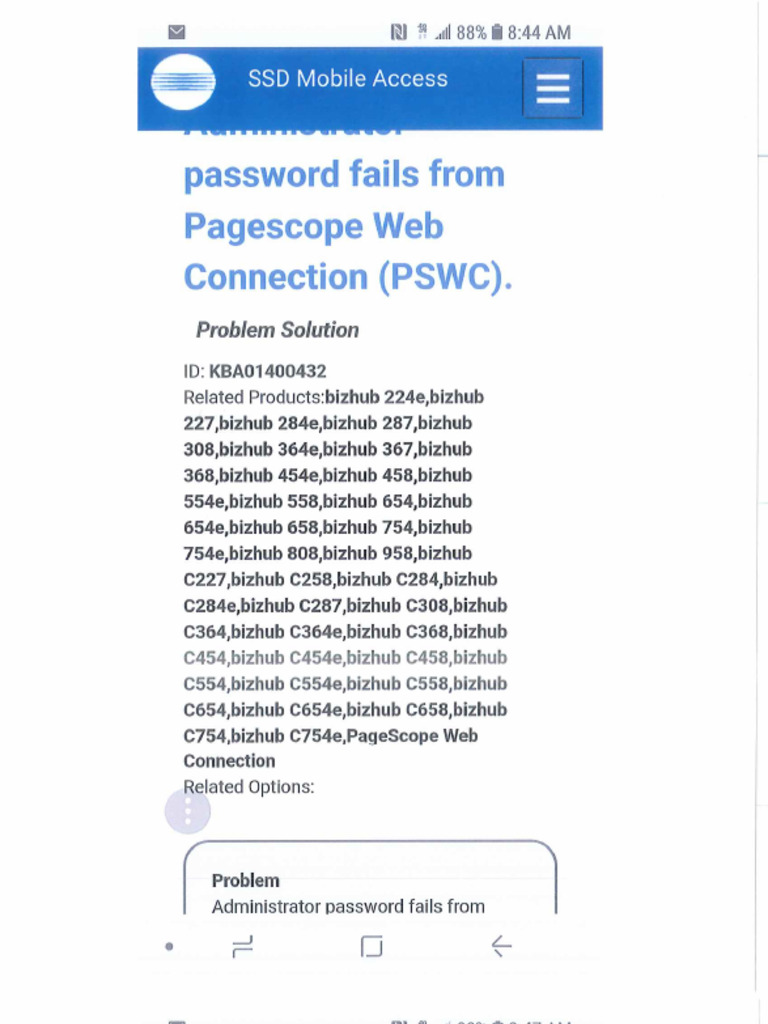 KM Admin Password | PDF