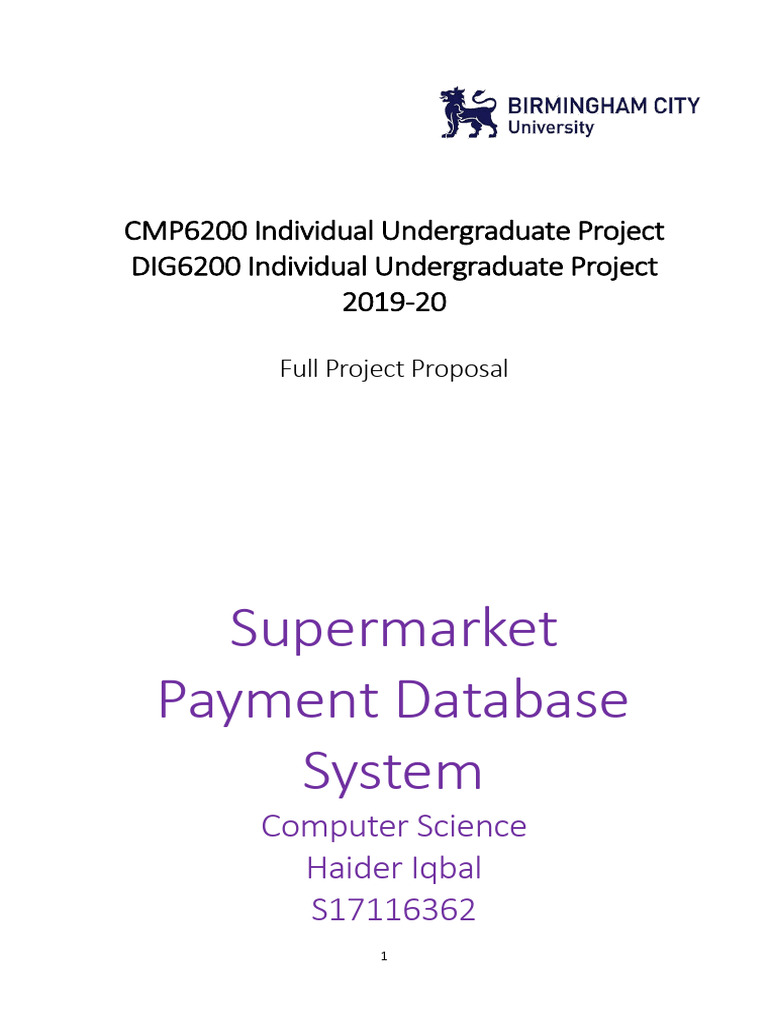 Full Project Proposal | PDF | Databases | Computing