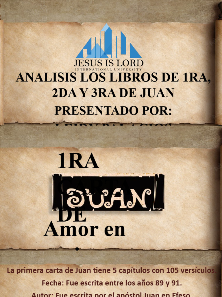 Analisis de Las Cartas de Juan | PDF | Juan el apóstol | Primera ...