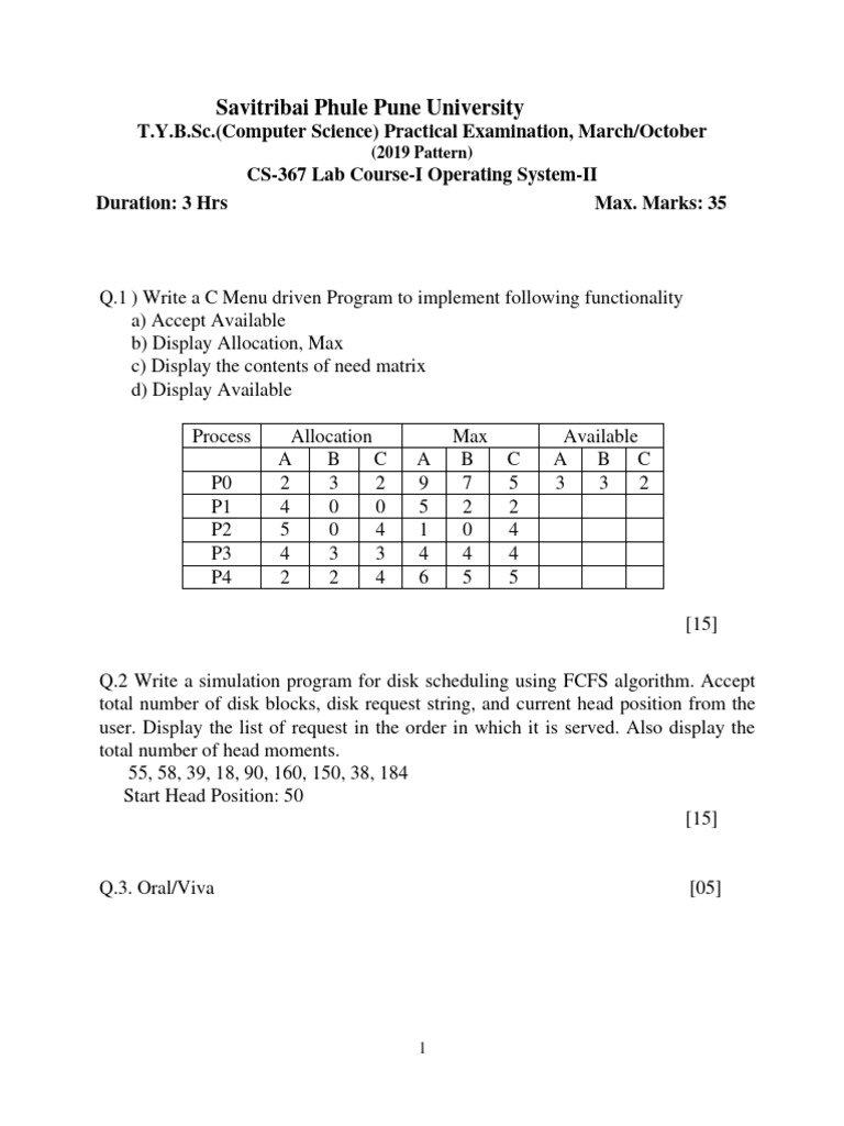 T.Y.B.Sc. CS-367 Operating System Practical Slips Sem VI | PDF ... T.Y.B.Sc. CS-367 Operating System Practical Slips Sem VI | PDF ...