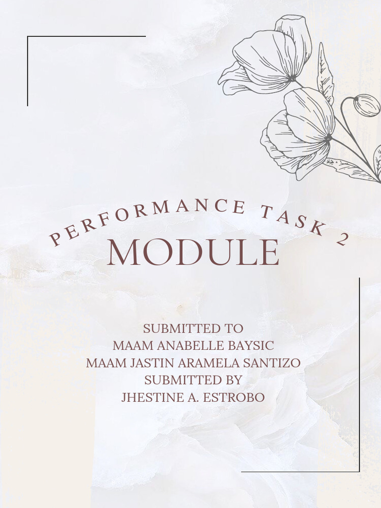 Module 8 Performance Task 2 Pdf Sports Recreation Computers