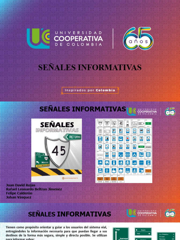 Señales Informativas | PDF | La carretera | Intersección (carretera)