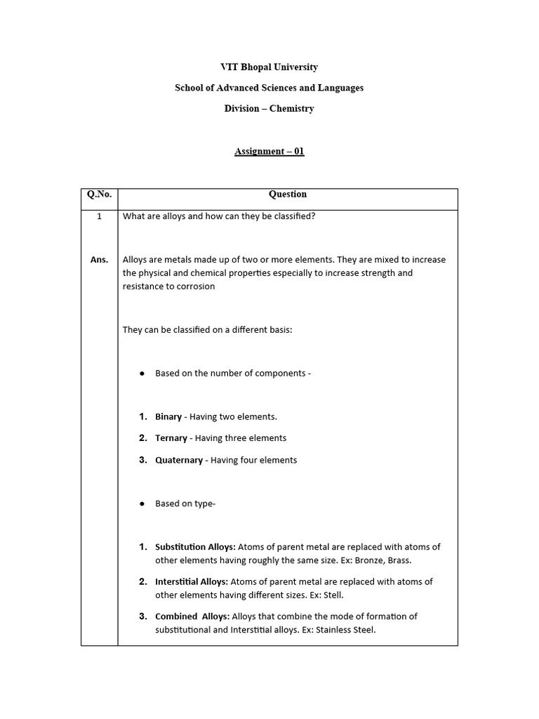 Ritik Mishra Assignment 1 - 23BCE10850 | PDF | Alloy | Steel