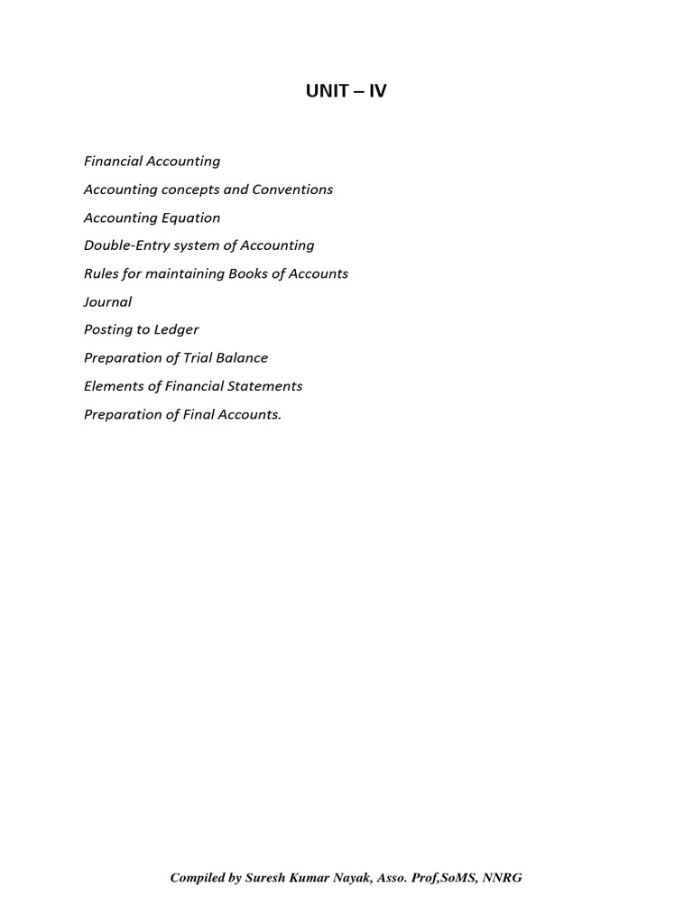 Financial Accounting Concepts and Practices | PDF | Debits And Credits ...