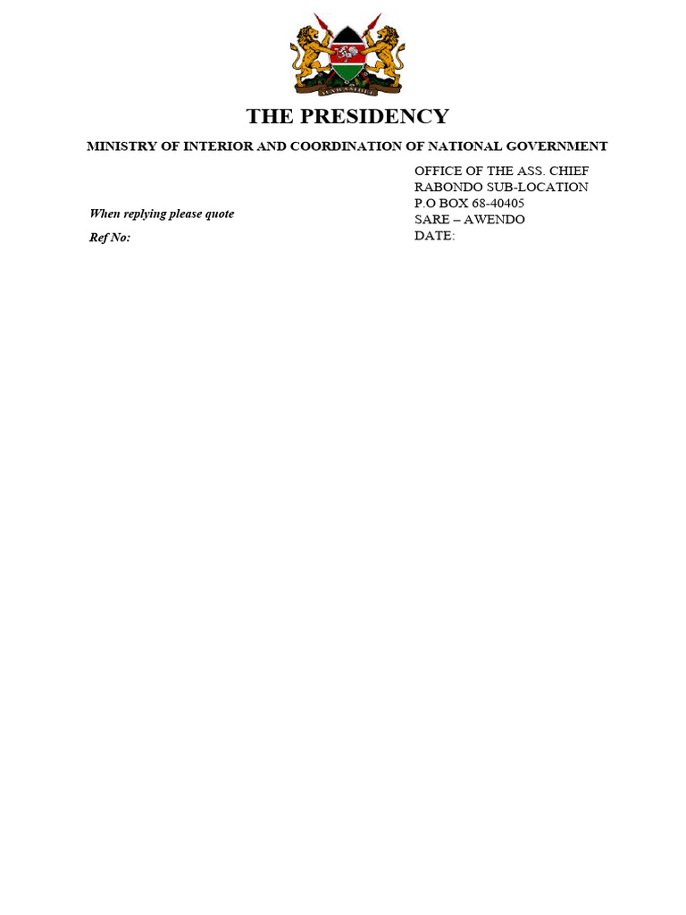 Chiefs - Letter Head | PDF