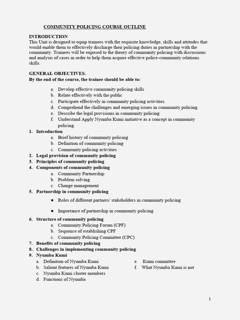 Community Policing | PDF | Police | Community Policing