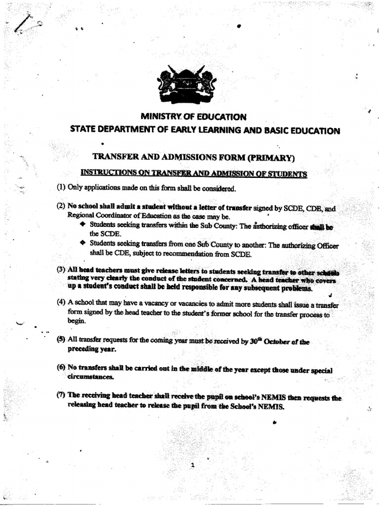 Primary School Transfer Letter - 20230203 - 0001 | PDF