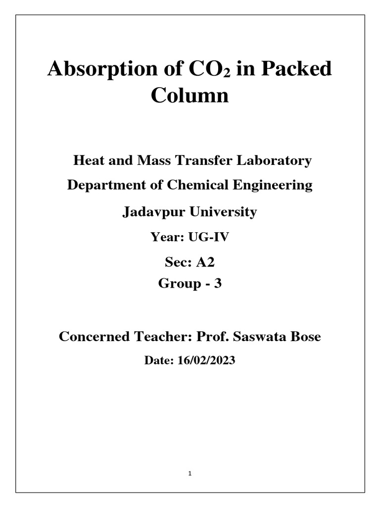 Absorption of CO2 - 1 | PDF | Titration | Chemistry