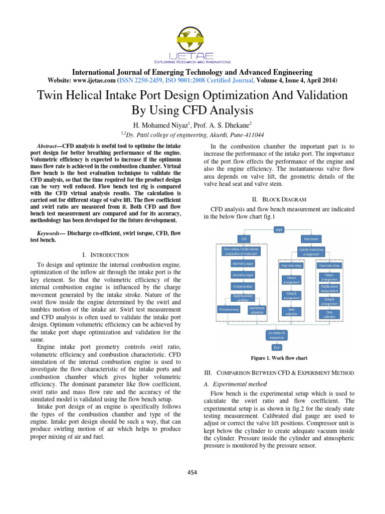 2014 Niyaz - Twin Helical Intake Port Design Optimization and Validation by Using CFD Analysis ...