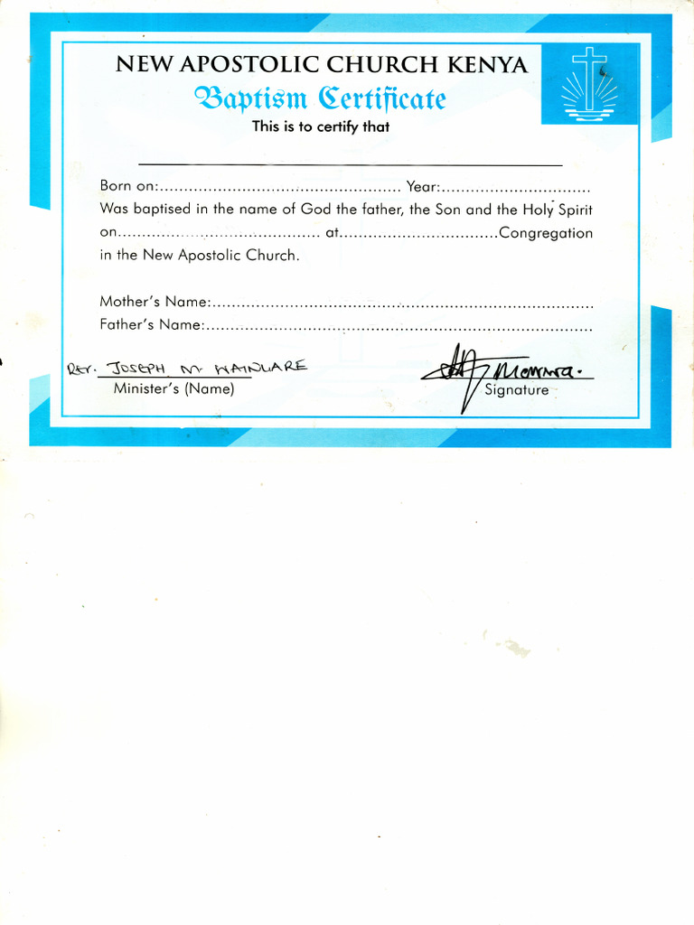 Apostolic Baptism Card20240117 - 02015993 | PDF