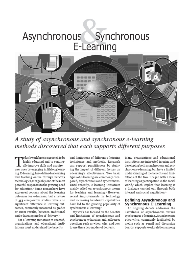 Asynchronous and Synchronous E-Learning | PDF | Educational Technology ...