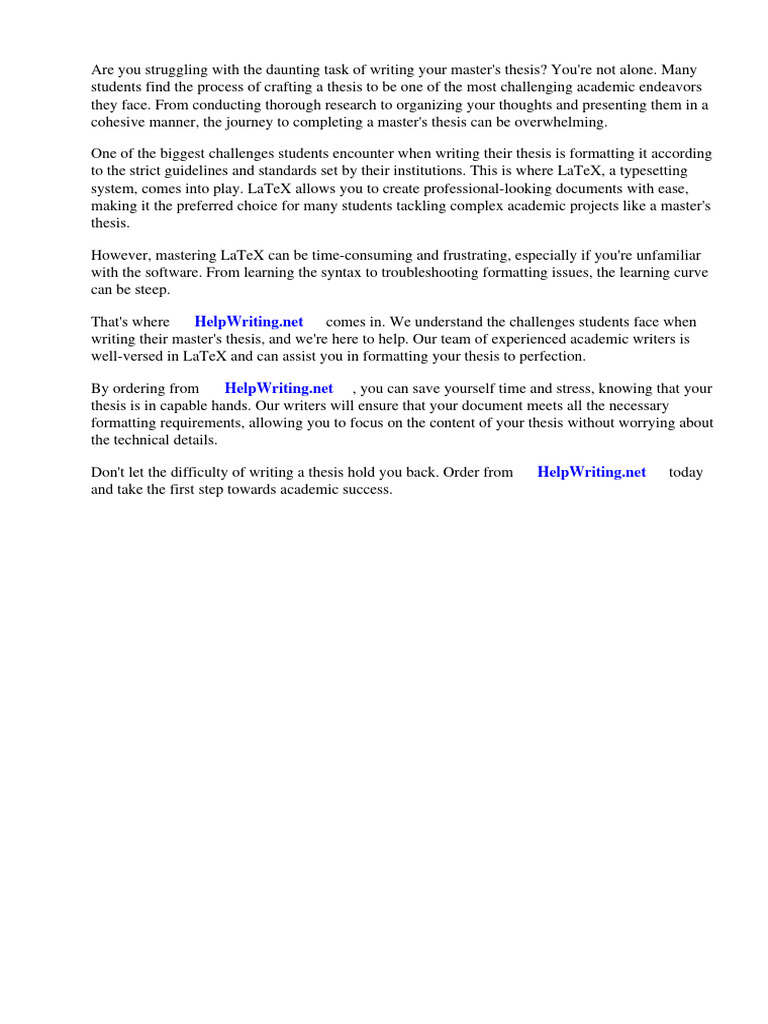 Mastering LaTeX for Thesis Writing | PDF | Thesis | Te X