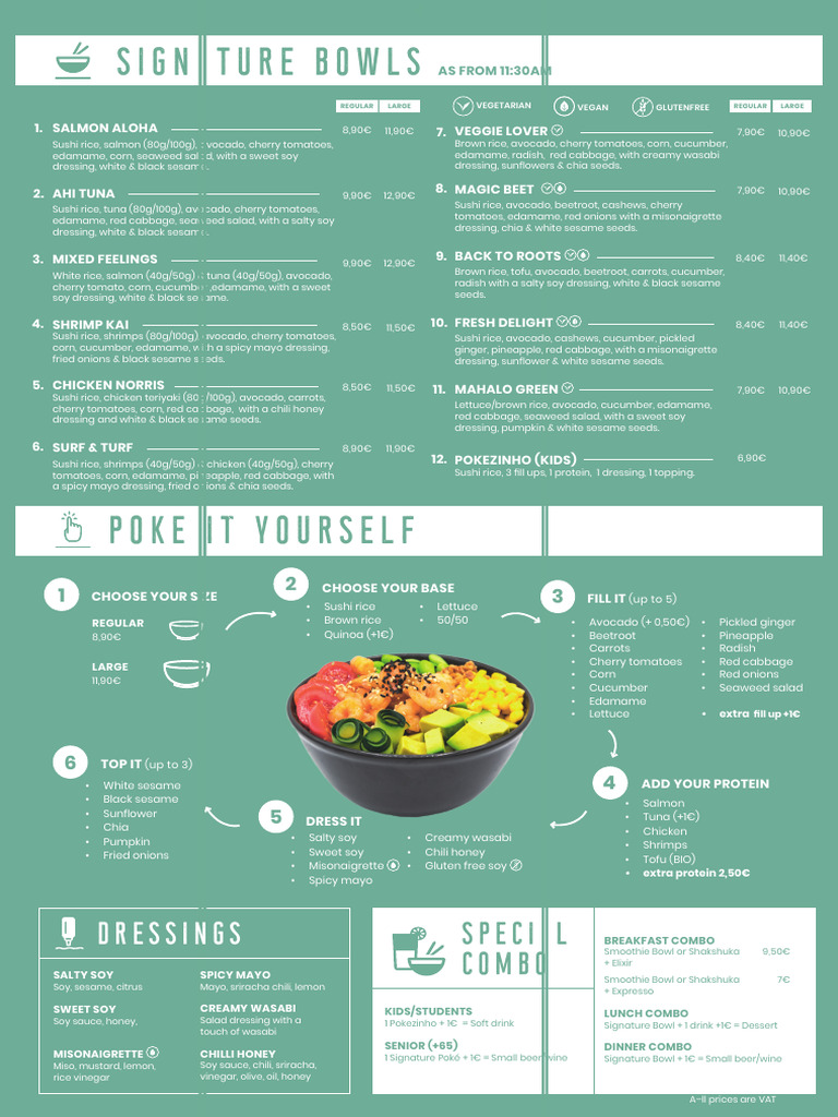 Menu Poke V8 A05 7128 X 10092 | PDF | Sushi | Salad