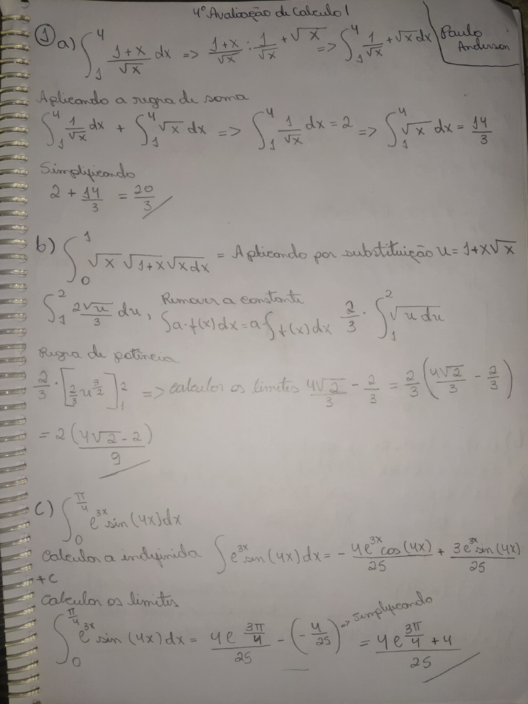 Calculus Techniques and Integrals Guide | PDF