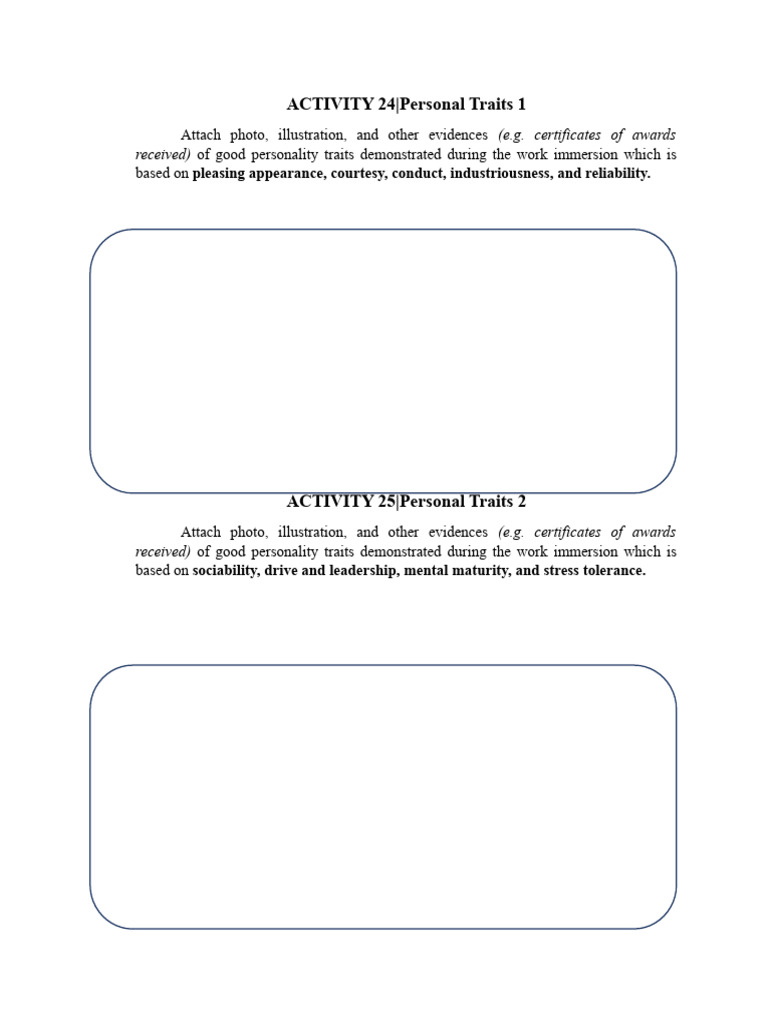 Work Immersion Activities | PDF | Job Interview | Teachers