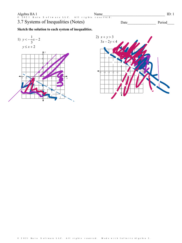 3.7 Systems of Inequalities (Notes) - 2 | PDF | Algebra | Mathematics