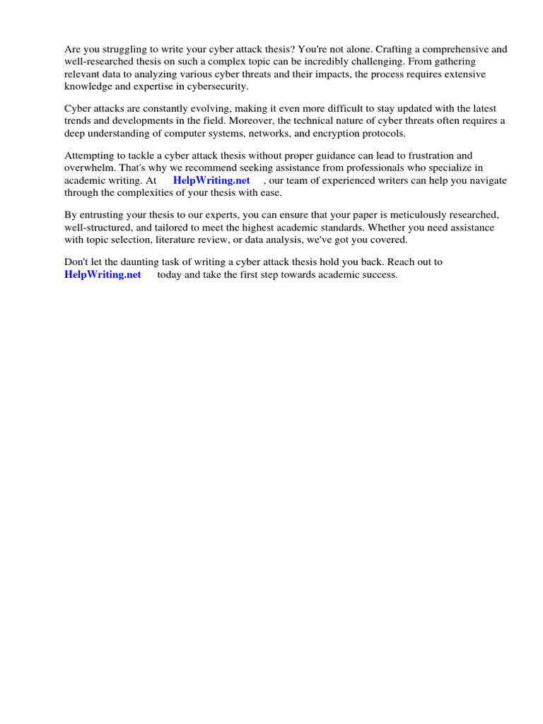 Cyber Attack Thesis | PDF | Computer Security | Security