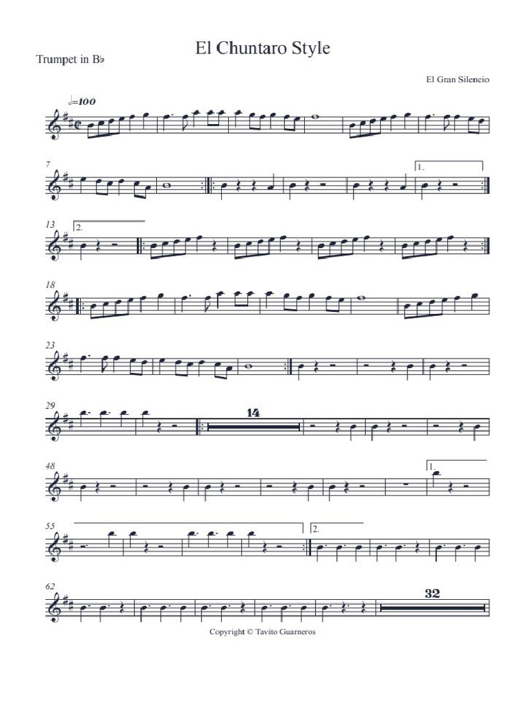 Chuntaro style - Trompeta | PDF