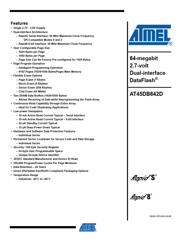 45DB642D ATMELCorporation | PDF | Flash Memory | Bit
