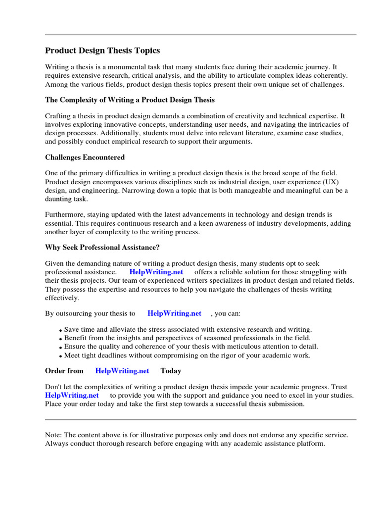 Product Design Thesis Challenges | PDF | Graphic Design | Thesis