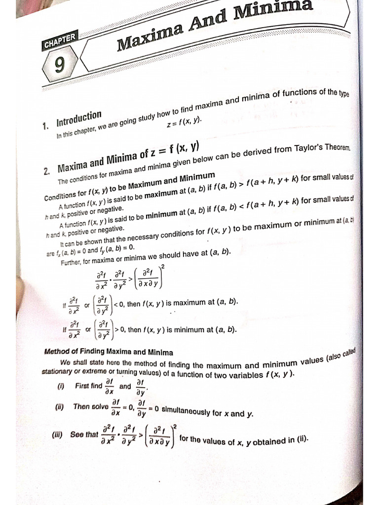 Maxima and Minima | PDF