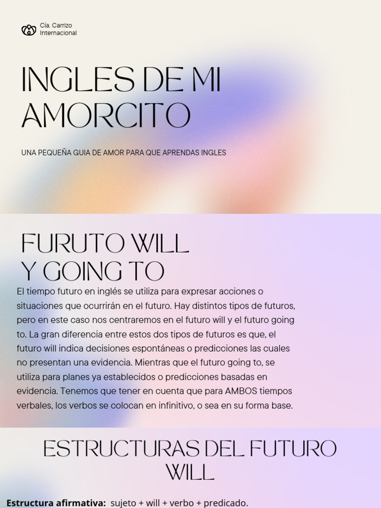 Futuro will y futuro going to | PDF | Sintaxis | Lingüística