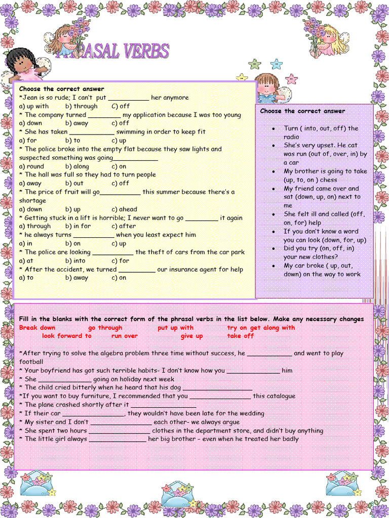 PHRASAL VERBS 2 PARA ESL BY YOLANDA | PDF