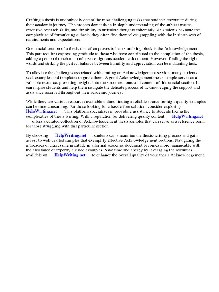 Good Acknowledgement Thesis Sample | Download Free PDF | Adsorption ...