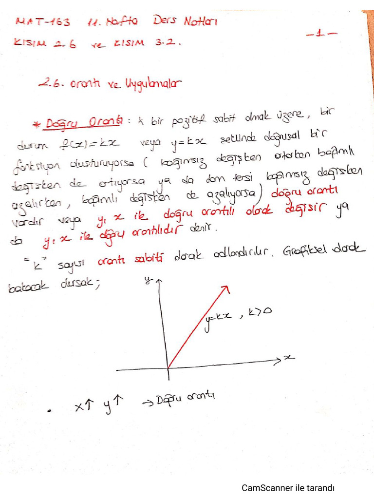 MAT-163 - 11. Hafta-Ders-NotlarÄ Ä | PDF