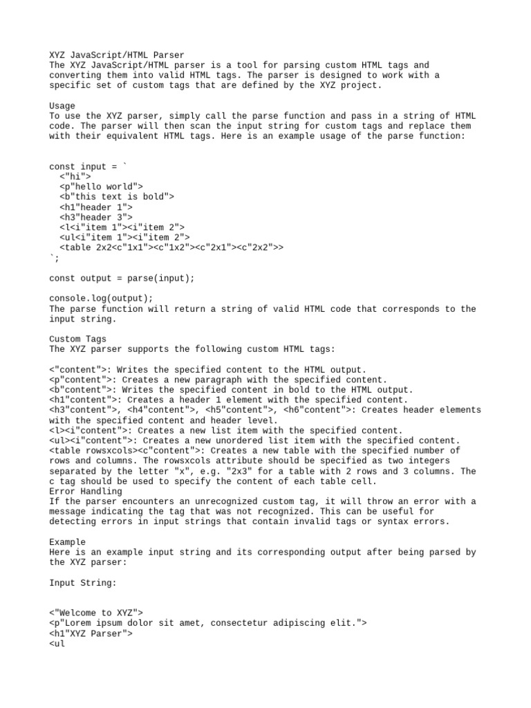 Pharser | PDF | Html Element | Parsing