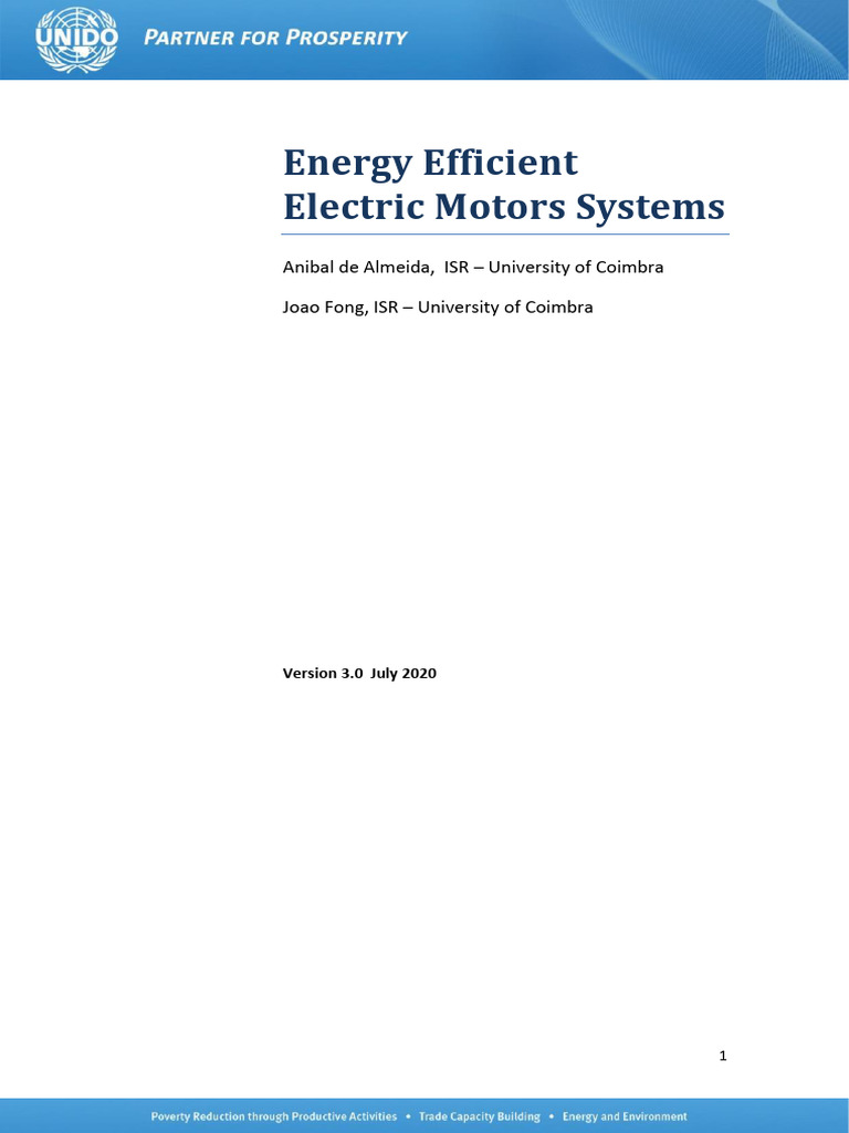 Energy Efficient Electric Motors Guide | PDF | Electric Motor | Transformer