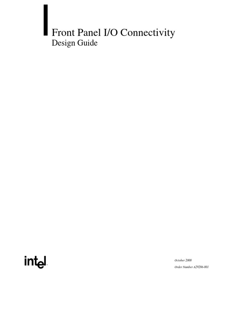 Front Panel I/O Connectivity Design Guide | PDF | Electrical Connector ...