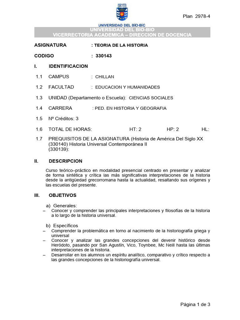 Programa Teoria de La Historia 2024 | PDF | Historiografía | Metodología