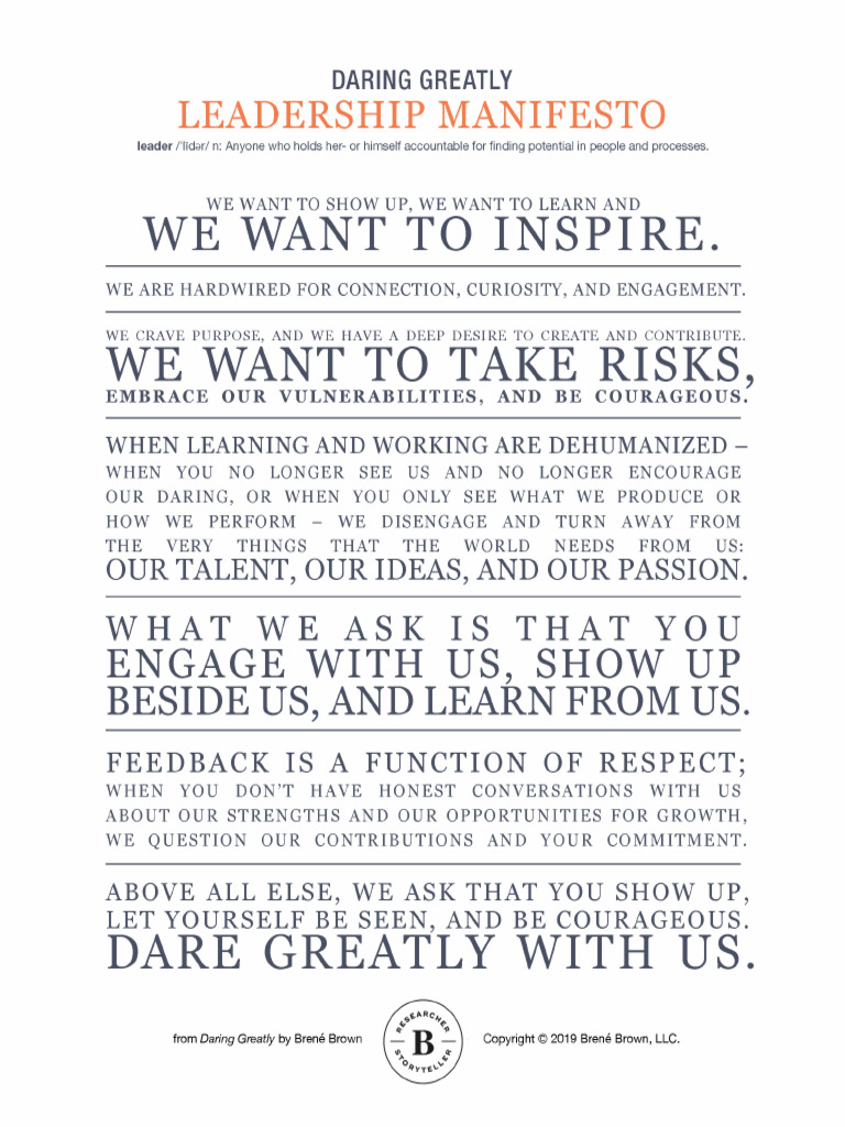 Daring_leadership_manifesto_Updated | PDF