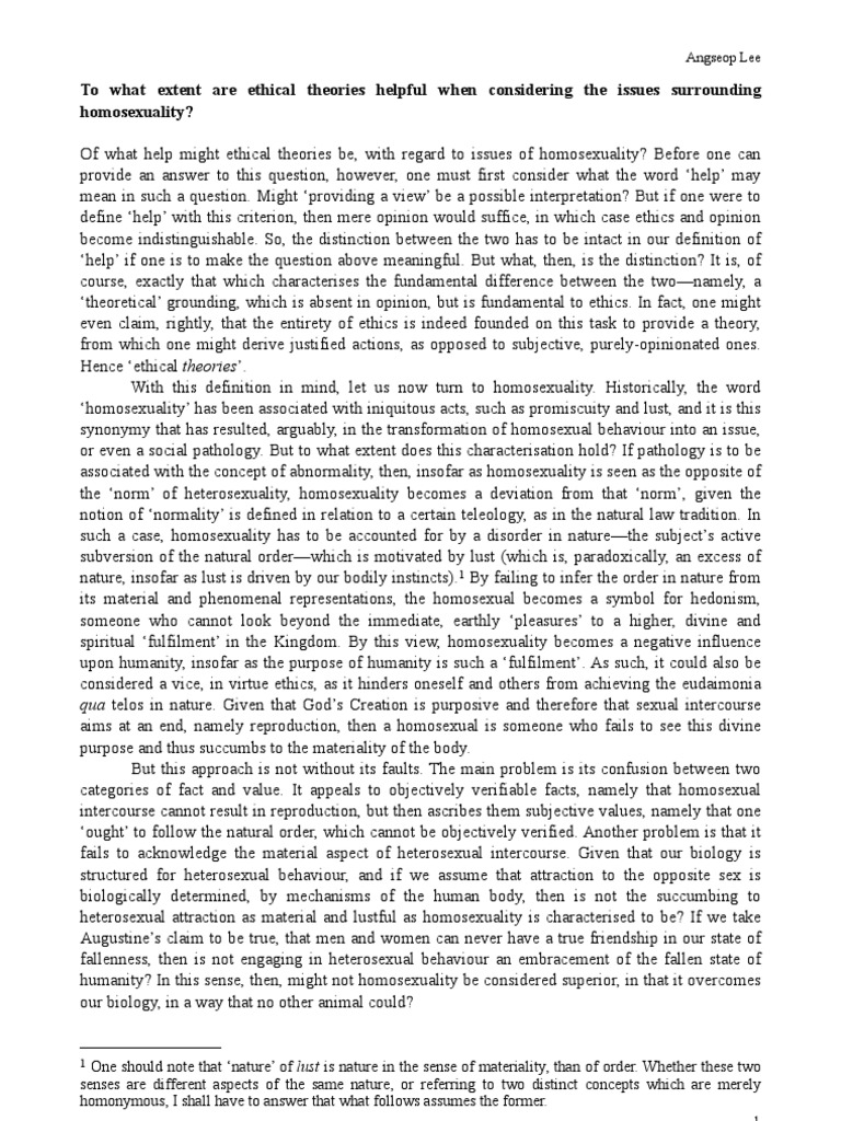 To What Extent Are Ethical Theories Helpful When Considering Issues