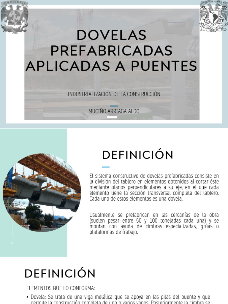 Dovelas Prefabricadas Aplicadas A Puentes | PDF | Hormigón pretensado ...