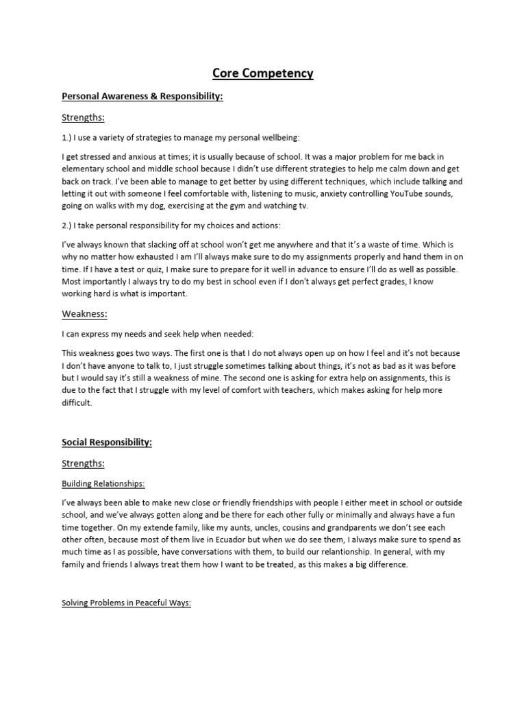 Core Competency | PDF | Experience | Thought