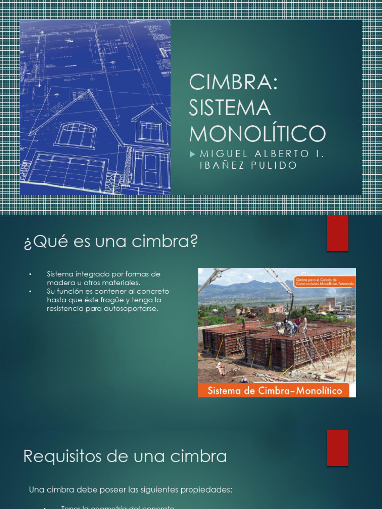 Cimbra Monolítica en Construcción | PDF | Hormigón | Materiales